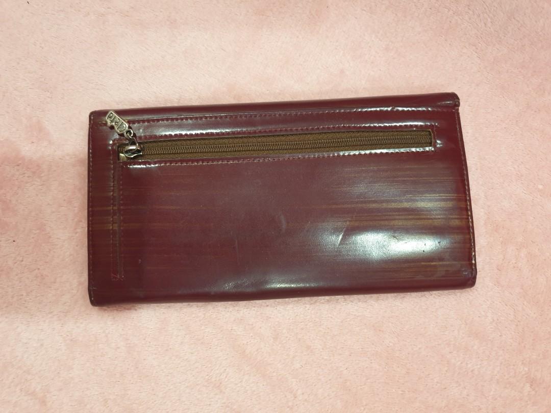 CLETA Red Brown Bronze Long Wallet, Women's Fashion, Bags & Wallets ...
