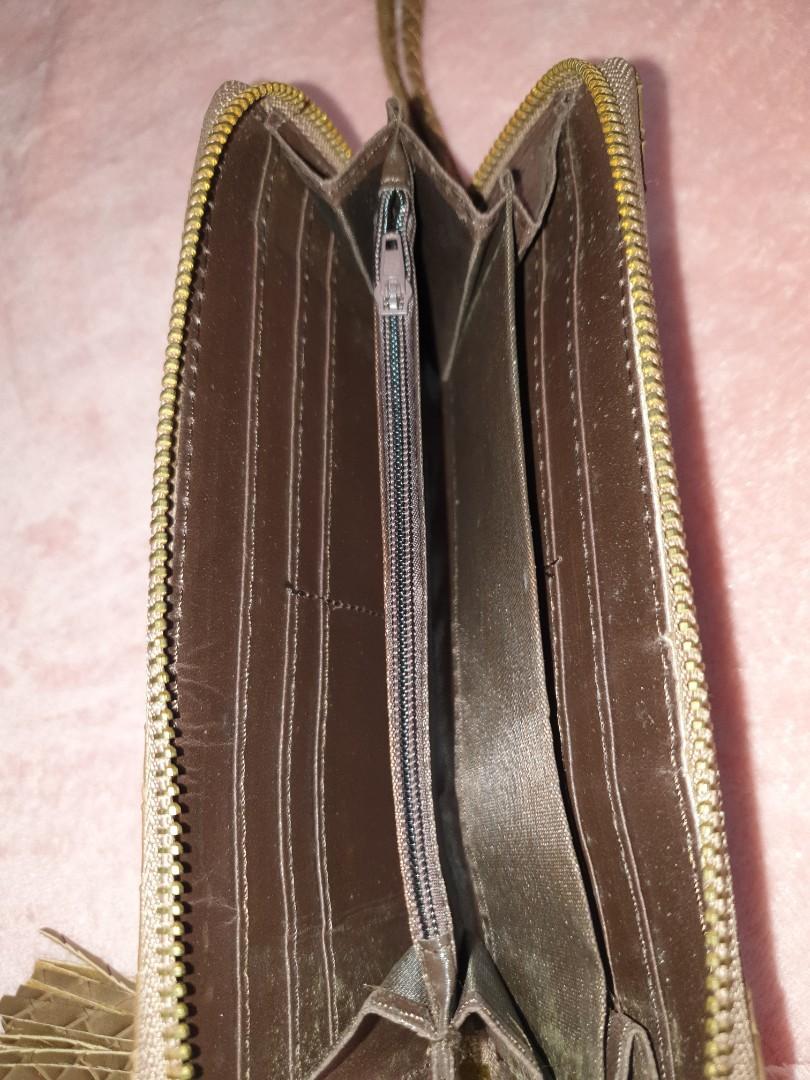 CLETA Red Brown Bronze Long Wallet, Women's Fashion, Bags & Wallets ...