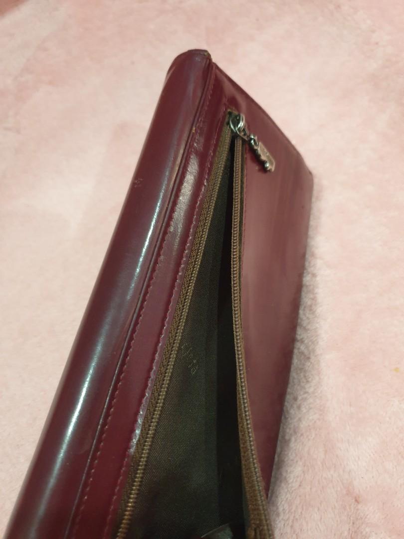 CLETA Red Brown Bronze Long Wallet, Women's Fashion, Bags & Wallets ...