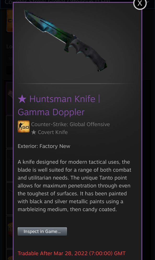 CS:GO Huntsman Doppler Phase 3, Video Gaming, Gaming Accessories, In ...