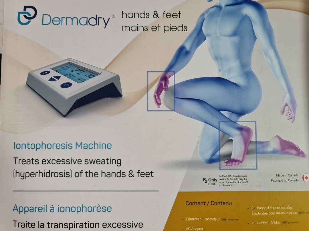 Dermadry Hands & Feet Iontophoresis Machine for Hyperhydrosis Excessive ...