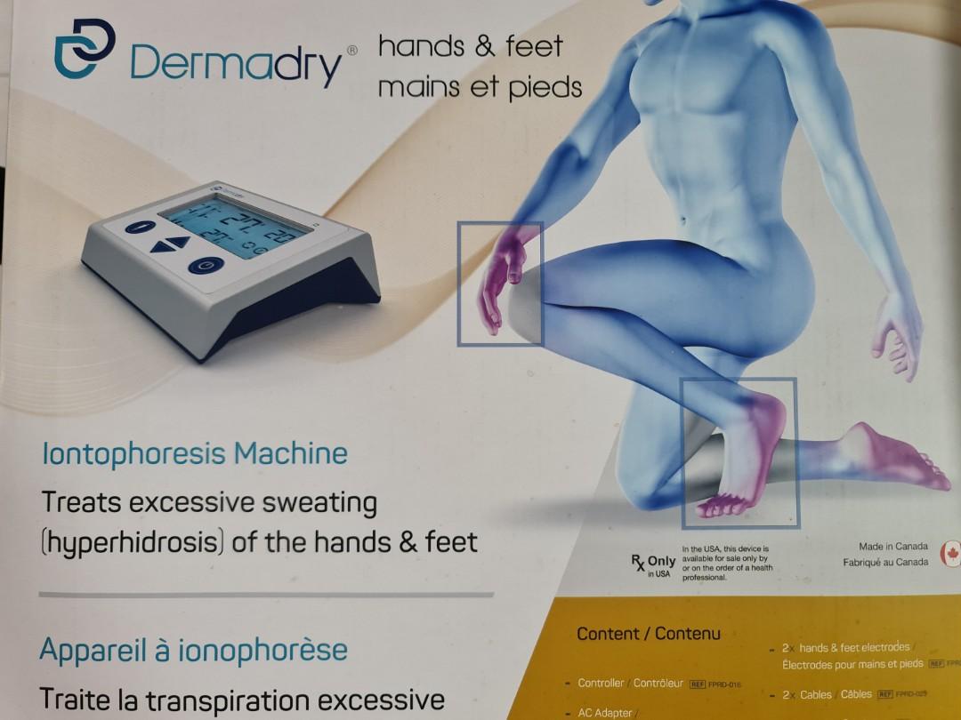 Dermadry Hands & Feet Iontophoresis Machine for Hyperhydrosis Excessive ...