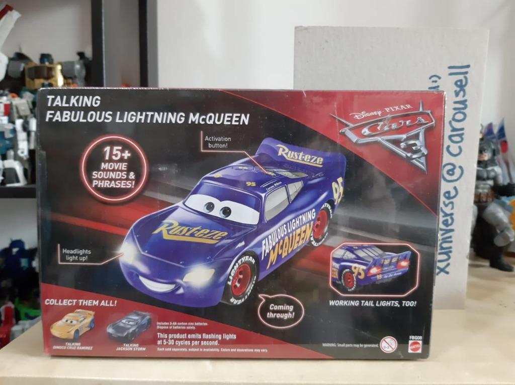 Disney CARS Talking FABULOUS LIGHTNING MCQUEEN - jackson storm dinoco ...