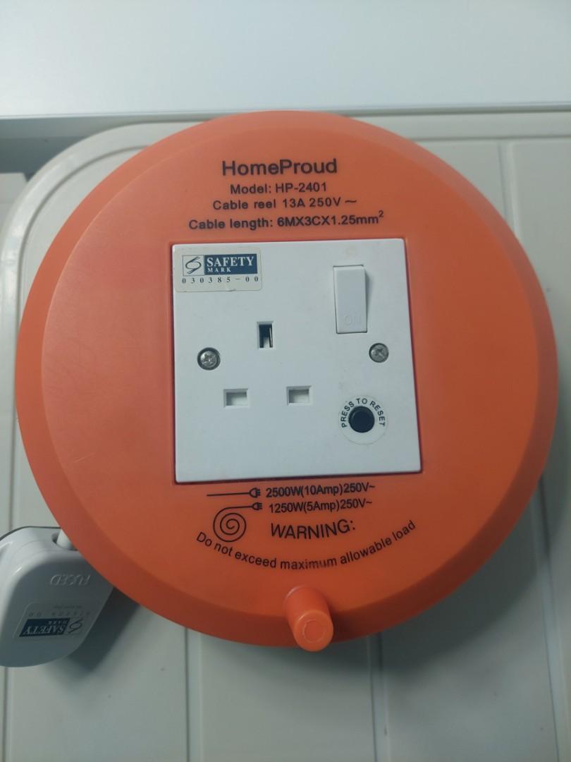 Extension Rolling Cable 6-meter long, TV & Home Appliances, Electrical ...