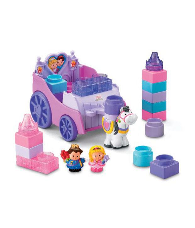 Fisher Price Little People Builders Princess Carriage Prince Horse ...