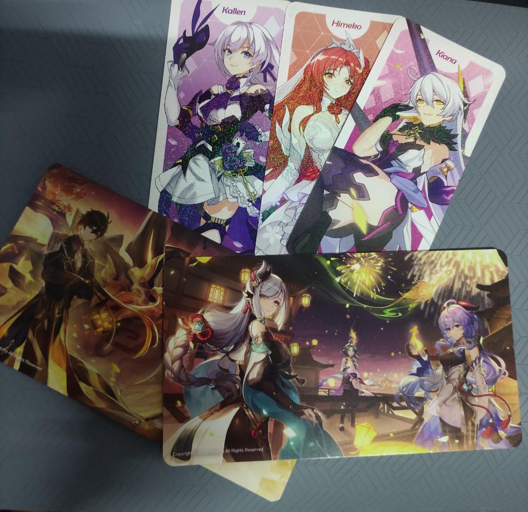HONKAI IMPACT 3 CARD & GENSHIN POSTCARD on Carousell