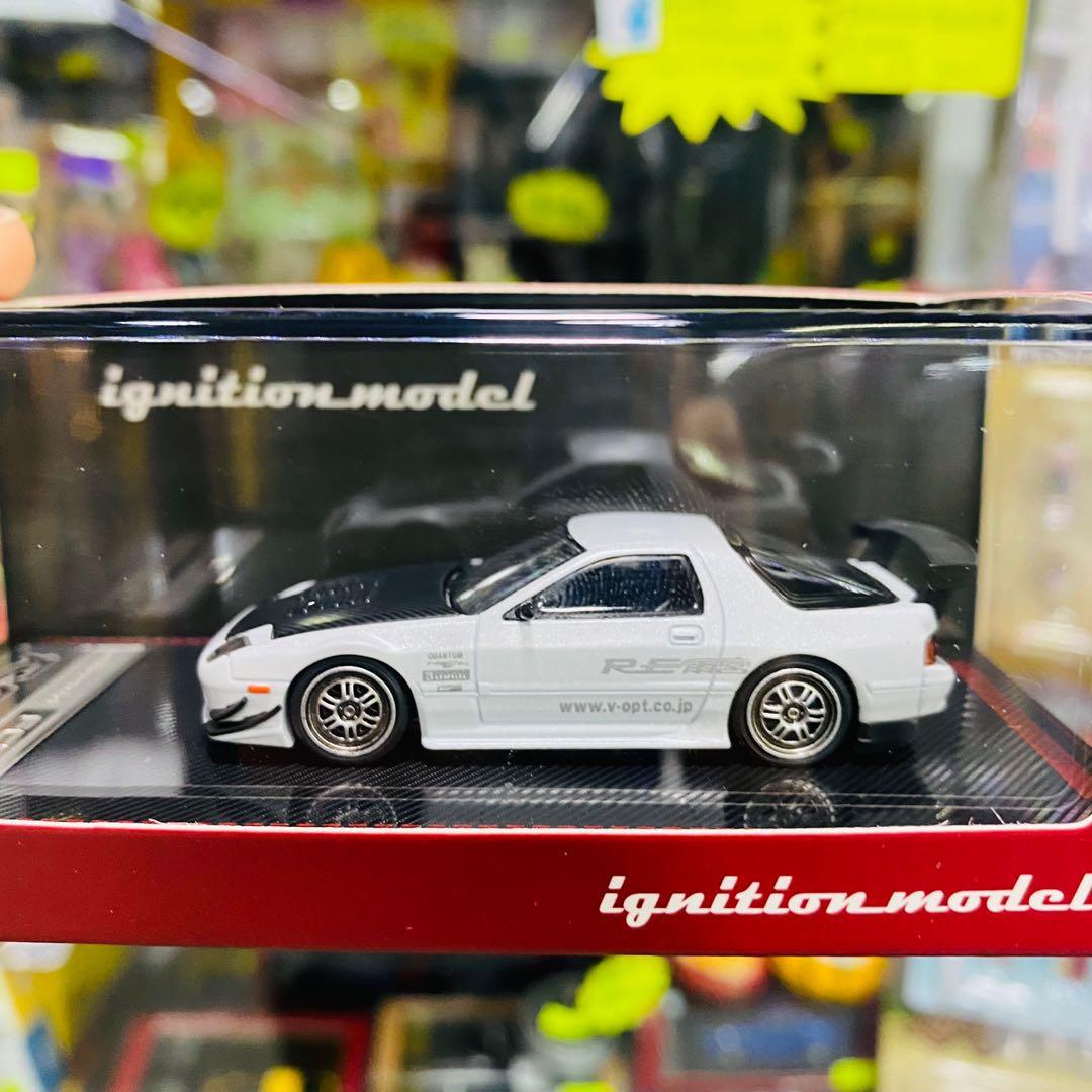 Ignition Model 1:64 Die-cast Model IG2493 Mazda RX-7 FC3S RE Amemiya Pearl White IG 萬事得 雨宮 RX7 ...