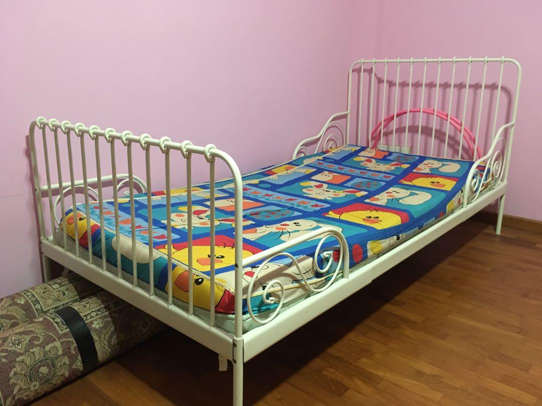 IKEA extendable single bed frame, Furniture & Home Living, Furniture ...