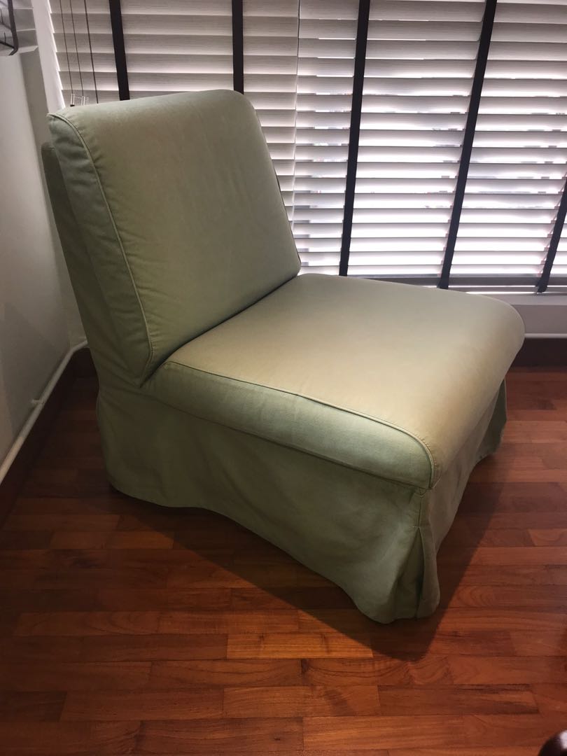 IKEA sofa chair and footrest, Furniture & Home Living, Furniture ...