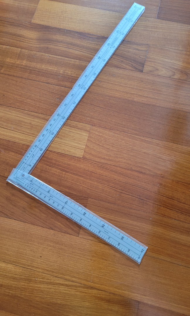 L Shape Ruler 35cm x 60cm, Hobbies & Toys, Stationery & Craft ...