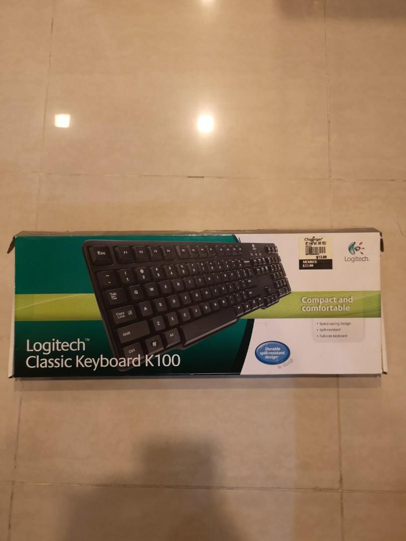 Logitech Classic keyboard K100, Computers & Tech, Parts & Accessories ...