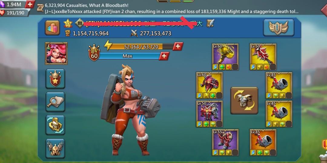 Lord mobile 1.1B with T5 Account, Video Gaming, Video Games, Others on ...