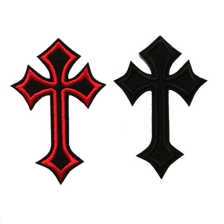 Medieval Cross Punk Biker Cosplay Iron On Patch, Hobbies & Toys ...