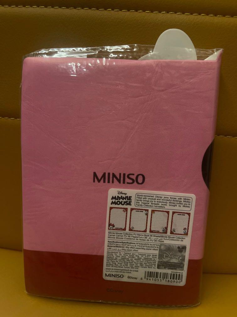 Miniso Minnie Mouse PU Memo Book, Hobbies & Toys, Stationery & Craft ...