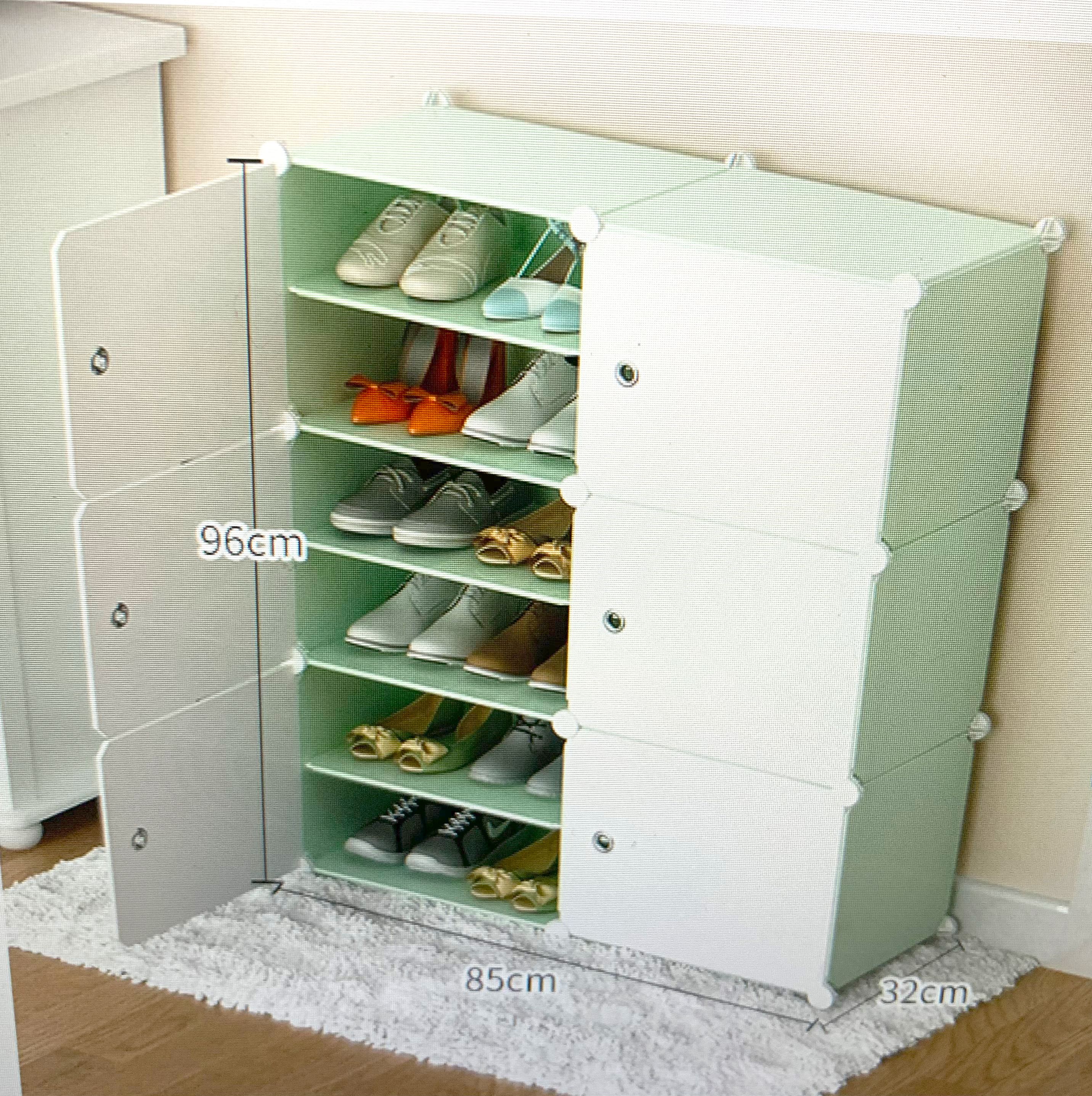 Multi-Layer High Qualty Plastic Shoe Cabinet/Rack with Door (DIY ...