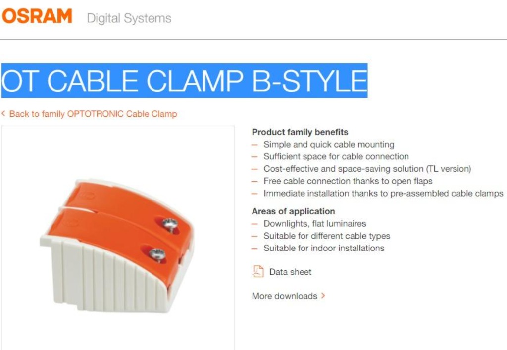 NEW OSRAM OT CABLE CLAMP B-STYLE, Everything Else on Carousell