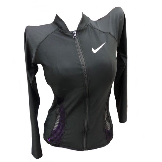 Nike Rashguard Zip-up, Women's Fashion, Activewear on Carousell