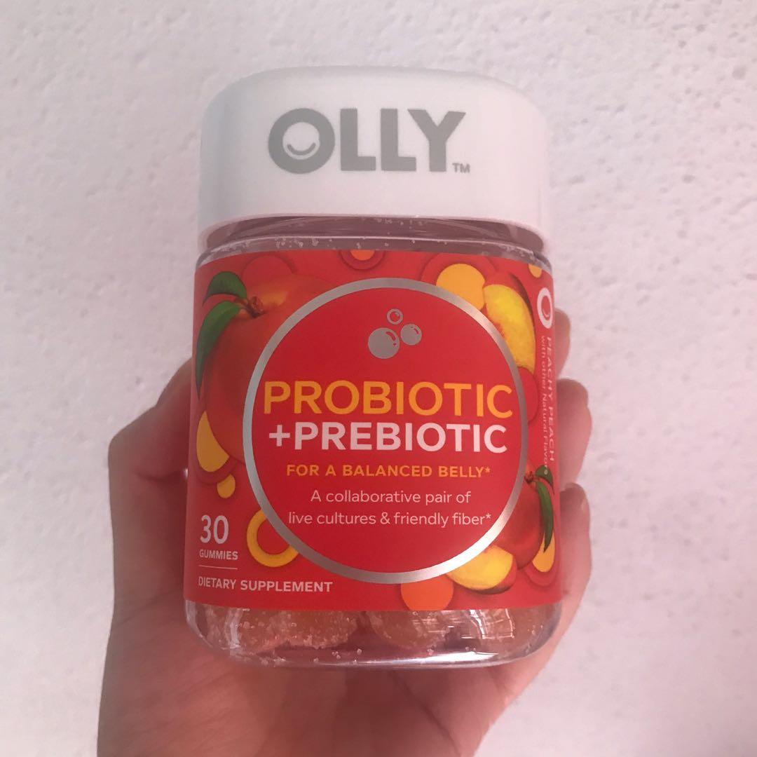 OLLY Probiotic + Prebiotic 30 Gummies Gummy Peachy Peach Flavour ...