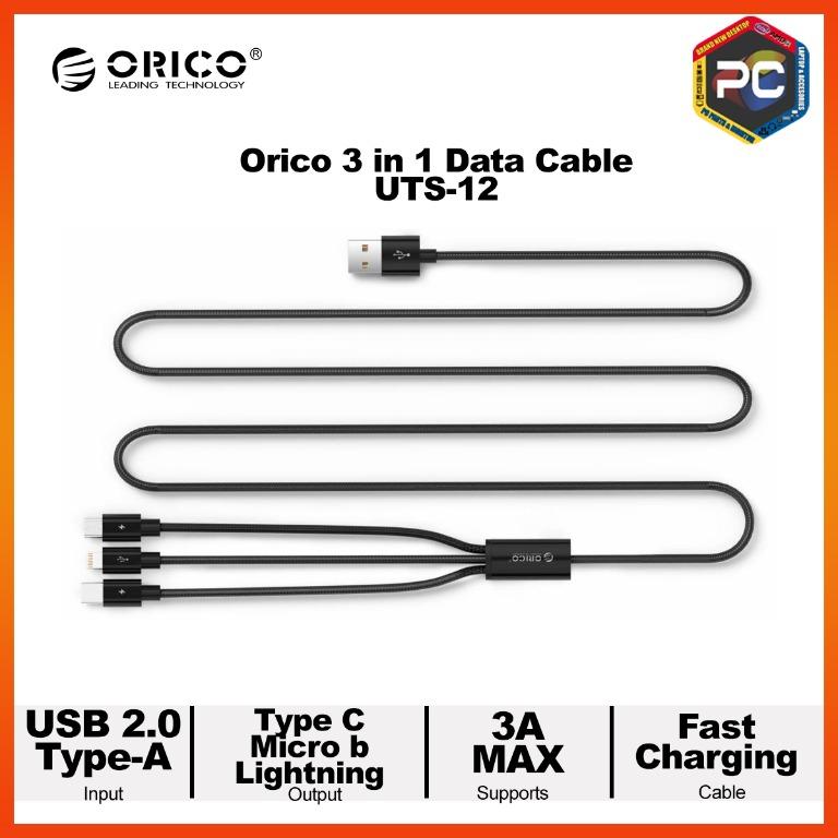 Orico 3 in 1 Data Cable UTS-12, Mobile Phones & Gadgets, Mobile ...