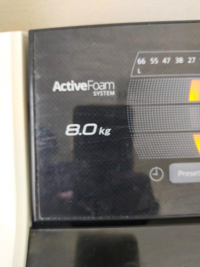 Panasonic washing machine 8 kg active foam system auto power NA F80A1 ...