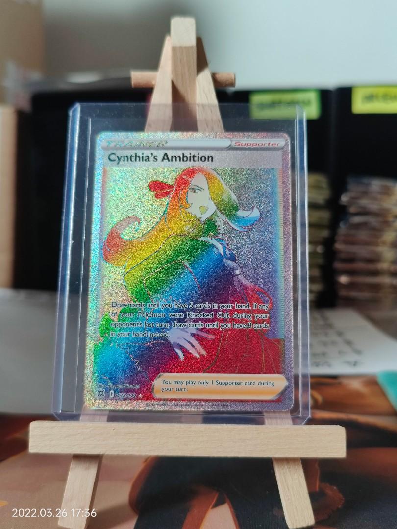 Pokemon brilliant stars Cynthia's Ambition Rainbow Full Art 178/172 ...