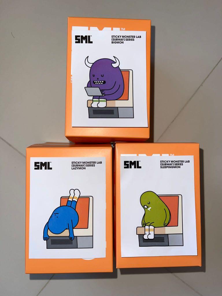 Popmart SML Sticky Monster Lab Subway Series Blind Box Figurines ...
