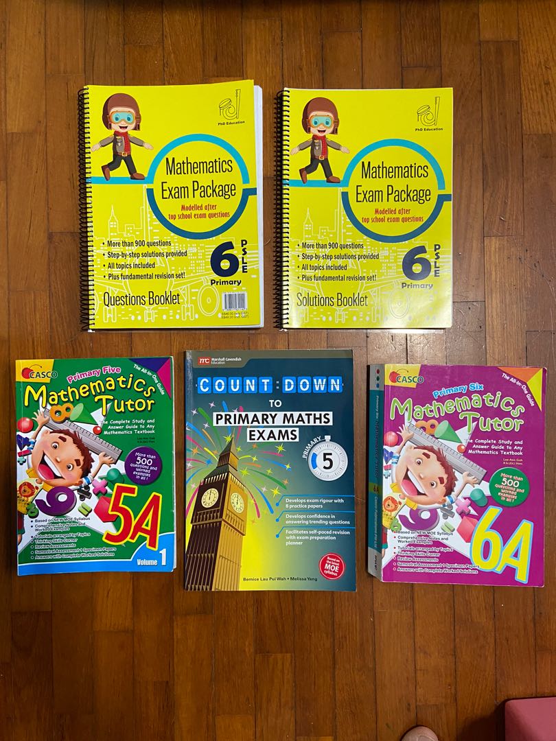 Primary 5 & 6 Maths books (PSLE preparation), Hobbies & Toys, Books ...