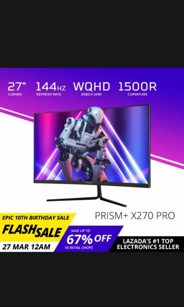 Prism Plus X270 PRO 27 inch QHD 144 hz 1ms, Computers & Tech, Parts ...