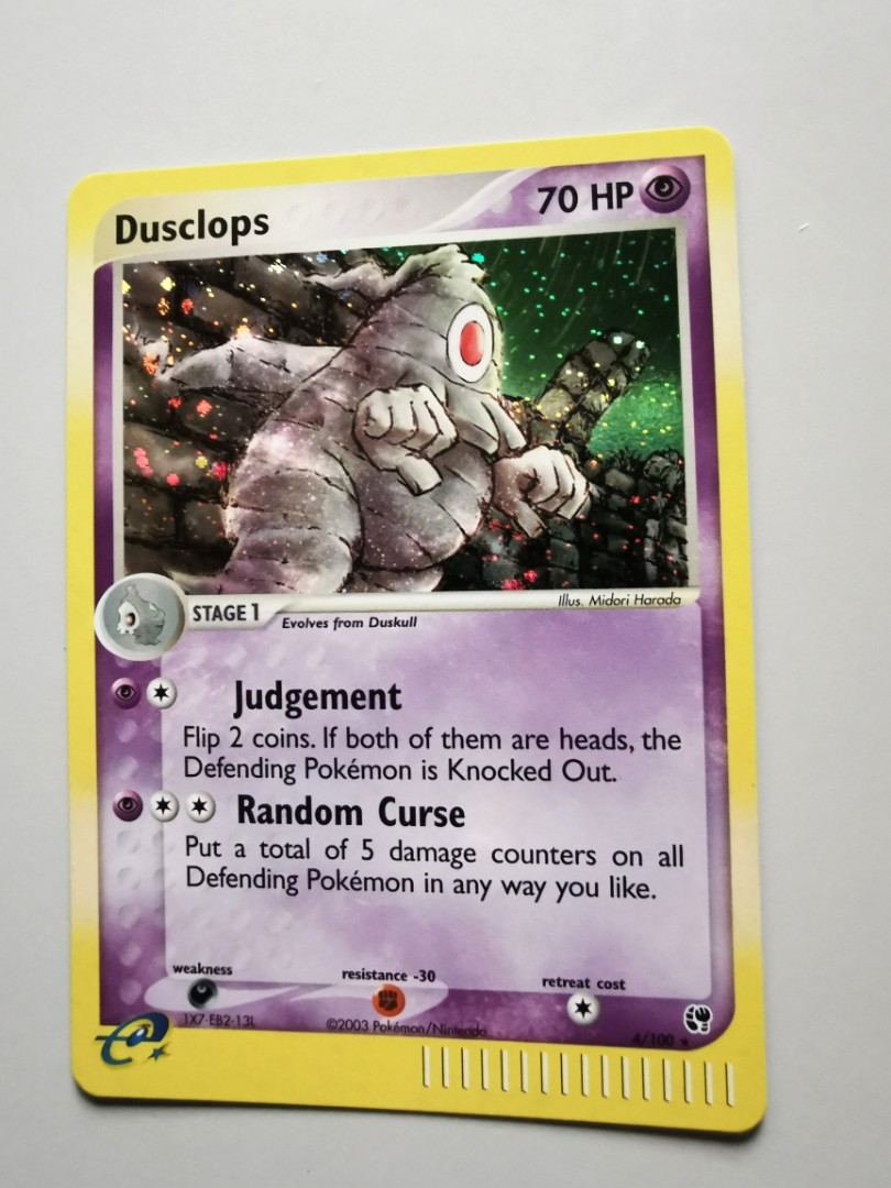 Rare Pokemon Foil: Dusclops HP70 4/100 Ex SandStorm, Hobbies & Toys ...