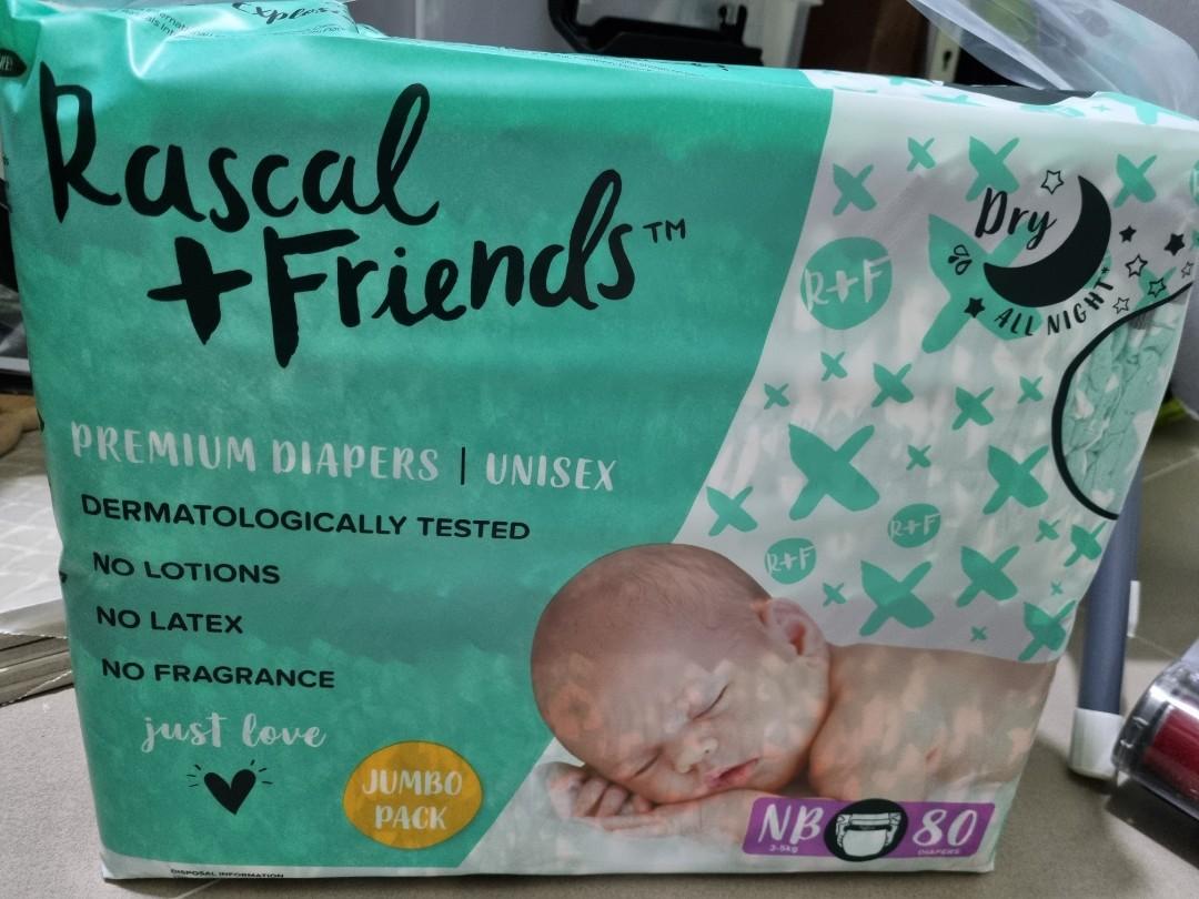 Rascal and Friends Newborn Size Diapers 80pc (Brand New), Babies & Kids ...