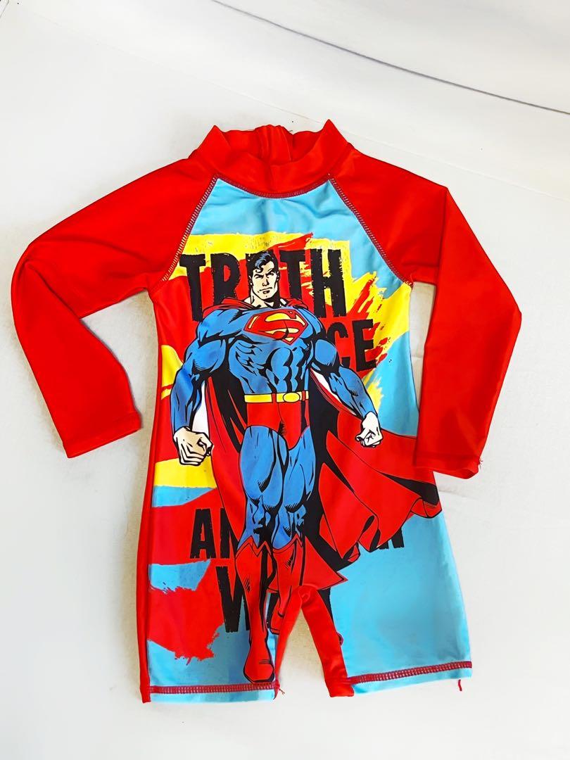 Superman rash guard for boys, Babies & Kids, Babies & Kids Fashion on ...