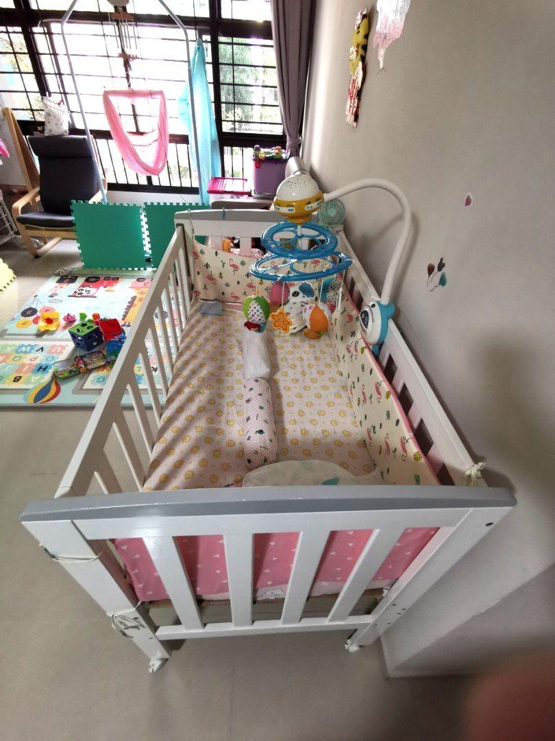 Sussex Universal Baby Cot with Mattress, Babies & Kids, Baby Nursery ...