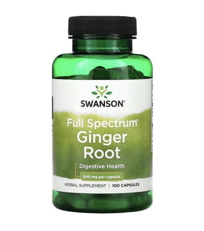 Swanson Full Spectrum Ginger Root 540mg 100 capsules expiry 04/2024, 健康 ...