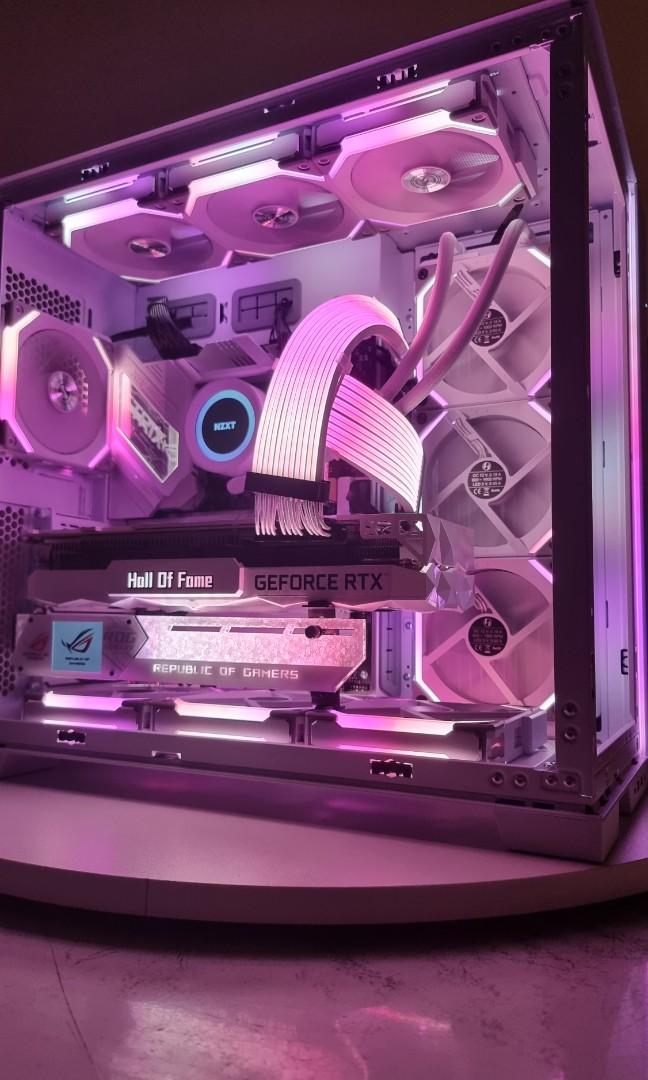 ULTIMATE WHITE BEAST DREAM CUSTOM RIG ARGB Lian Li Uni Fan G.Skill ...