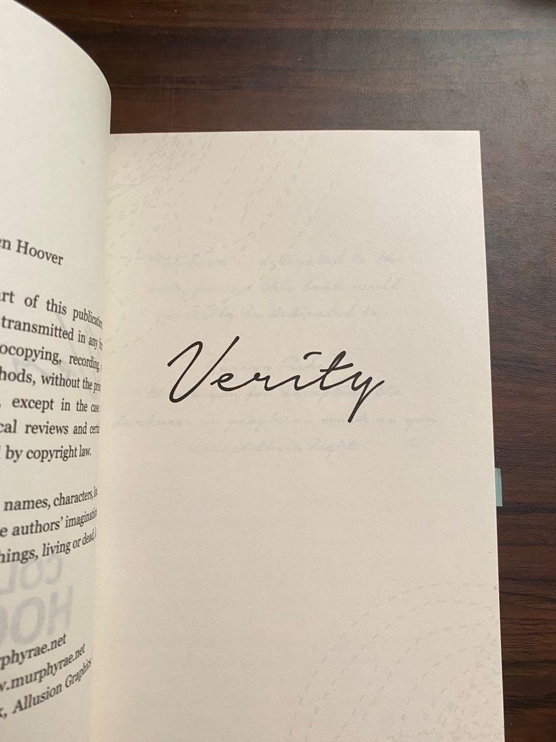 VERITY by CoHo, Hobbies & Toys, Books & Magazines, Fiction & Non ...