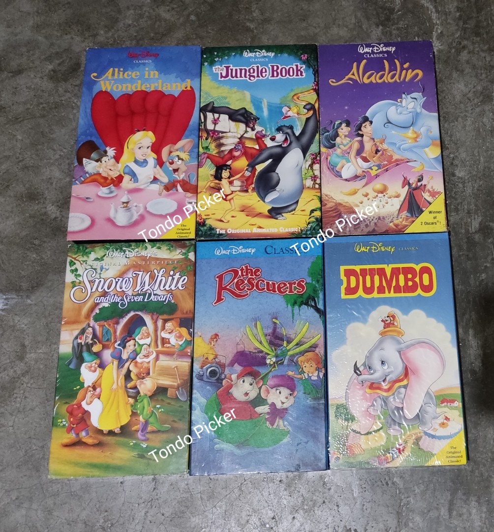 Vintage walt disney VHS Tapes set, Hobbies & Toys, Memorabilia & Collectibles, Vintage ...