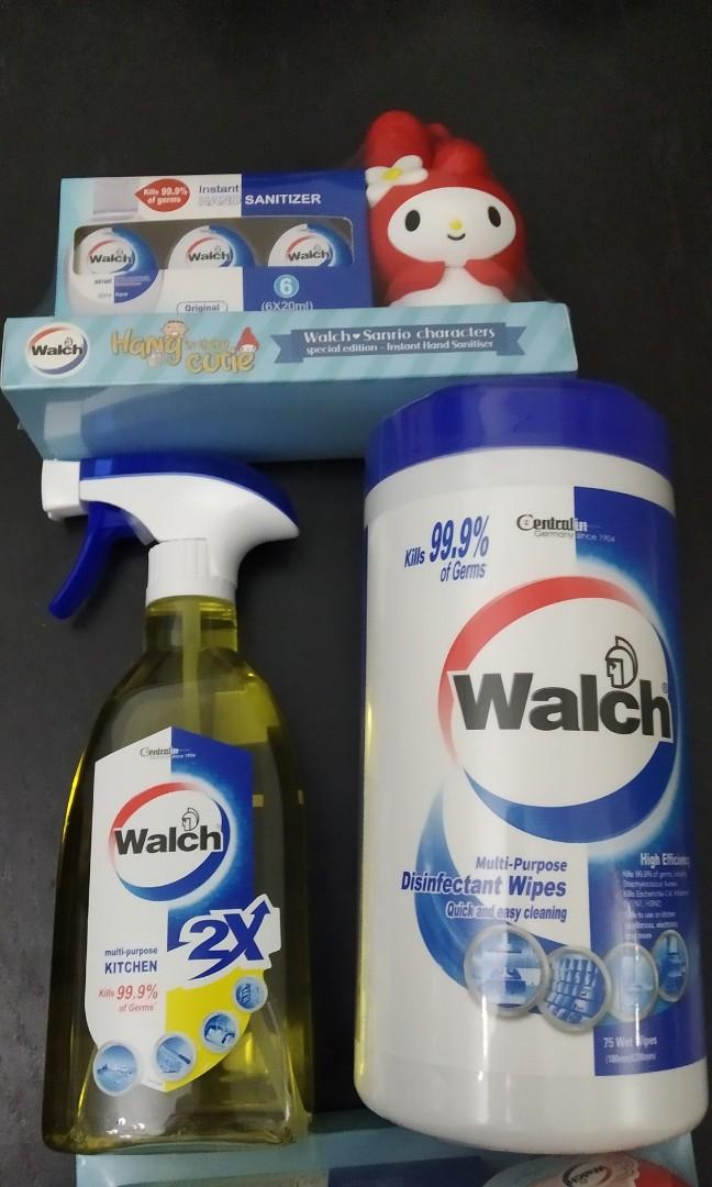 Walch hand sanitizer / multi purpose disinfectant wipes 75 pcs / multi ...