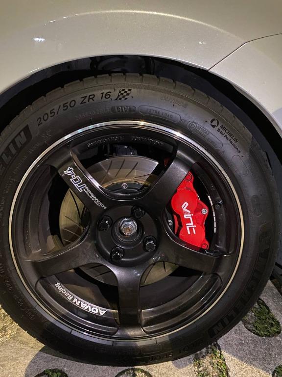 4x100 16 inch advan racing tc4 rims (wheels) with Michelin ps4 tyres ...