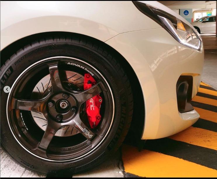 4x100 16 inch advan racing tc4 rims (wheels) with Michelin ps4 tyres ...