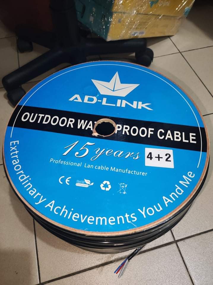 AD-LINK Outdoor UTP Cable Cat5e Combine Cable Pure Copper (4 UTP Wires ...