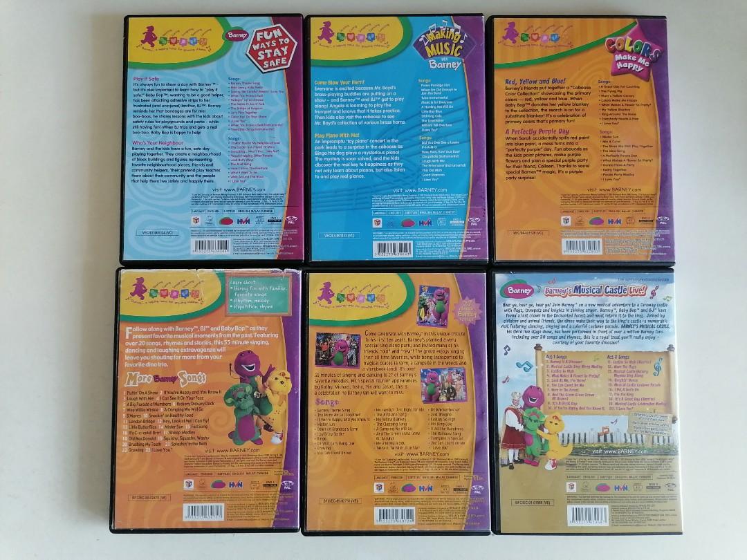 Barney & Friends DVD Movies Cartoons Sing Along Set of 6, Hobbies ...