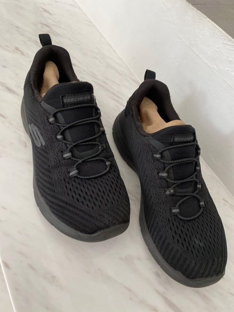 Black skechers shoes, Women's Fashion, Footwear, Sneakers on Carousell