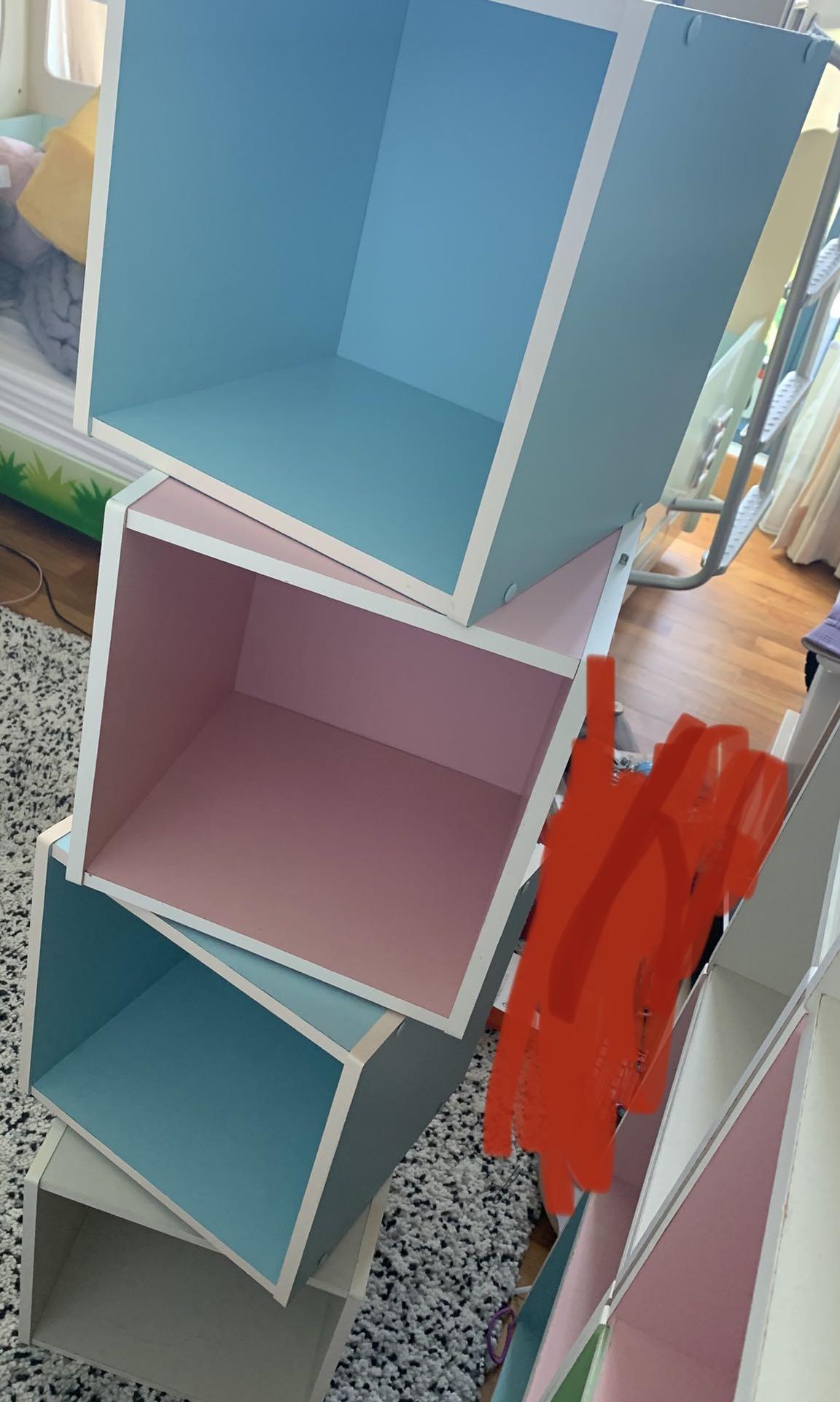 Book shelf/ Colourful boxes/ Storage/Kids/ shelves/ cabinet/rack ...