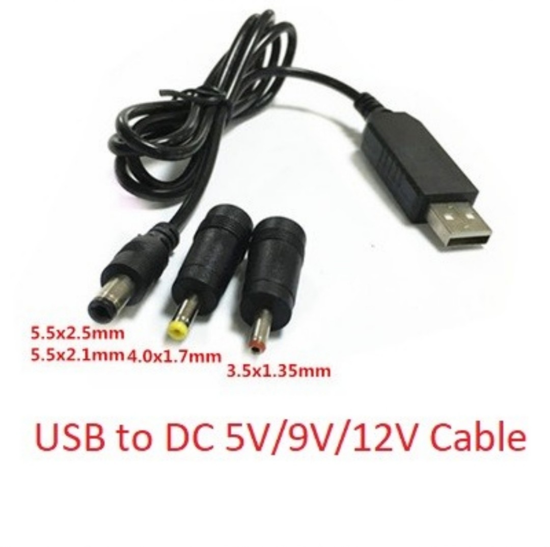 Brand New USB 5V to DC 5V 8.4V 9V 12V 12.6V 5.5mm 4.0mm 3.5mm Male ...