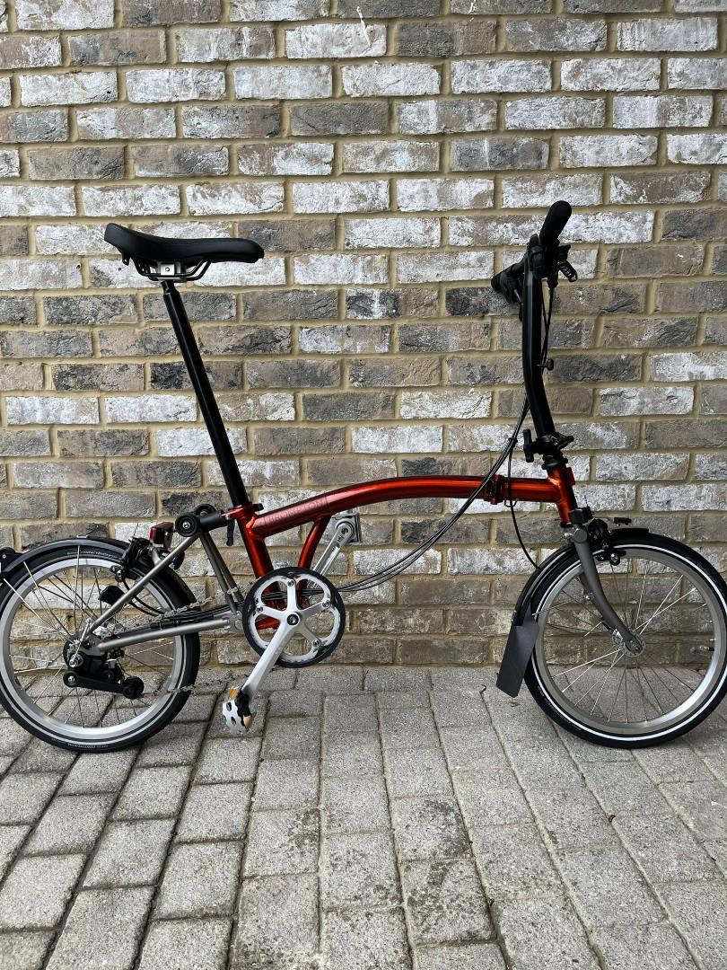 Brompton Flame Lacquer Superlight Titanium Customised 6 speed S6L ...