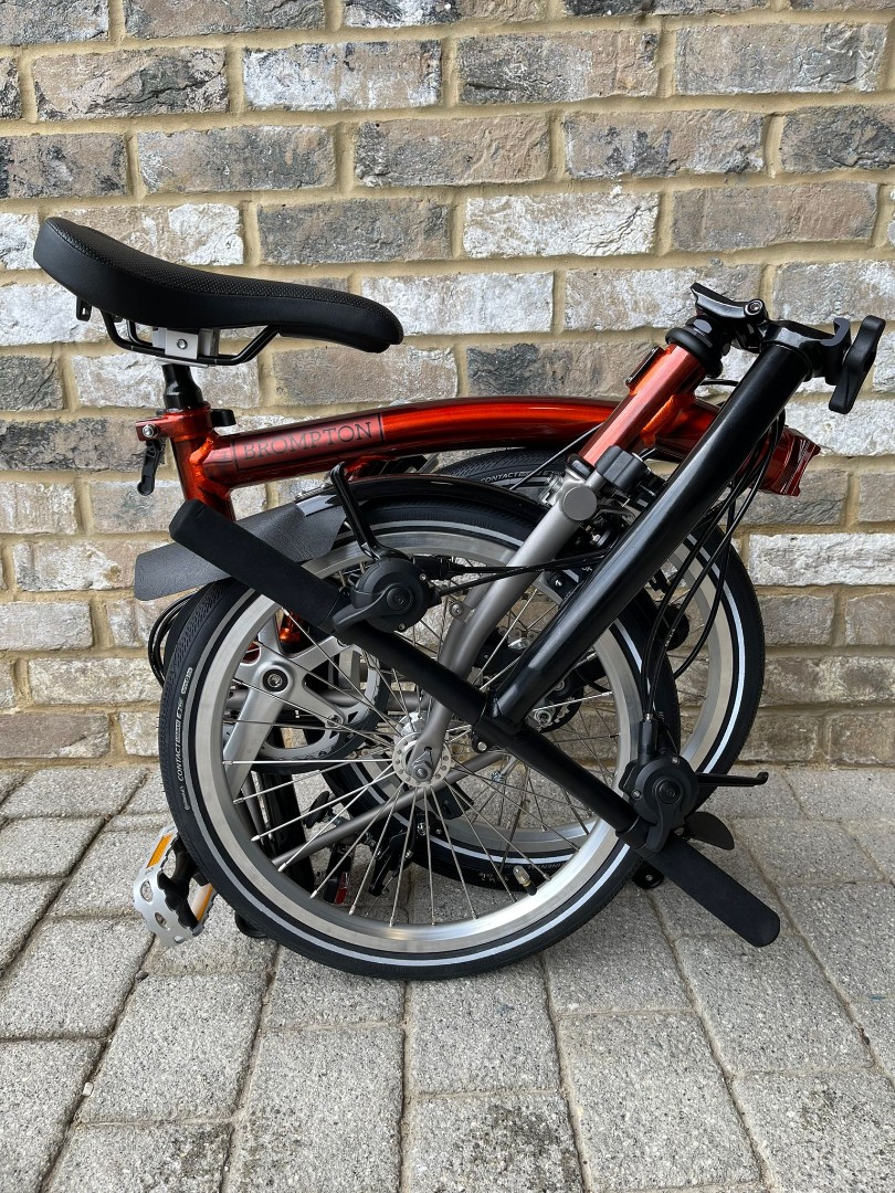 Brompton Flame Lacquer Superlight Titanium Customised 6 speed S6L ...