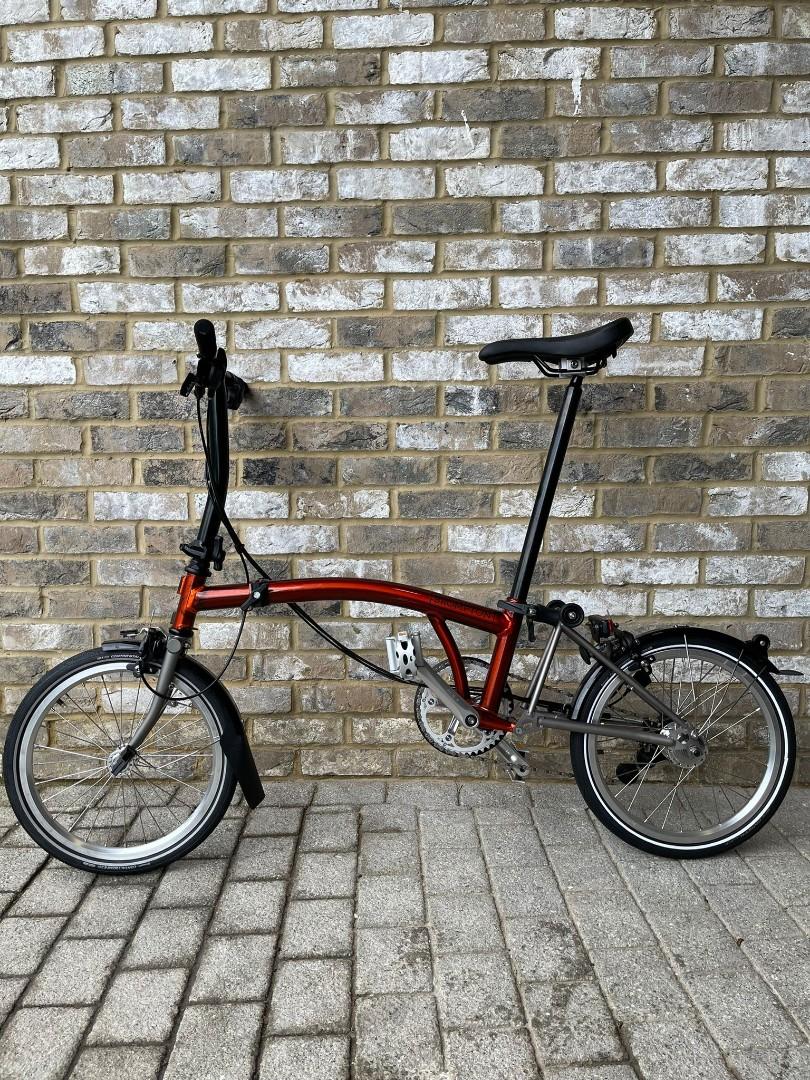 Brompton Flame Lacquer Superlight Titanium Customised 6 speed S6L ...
