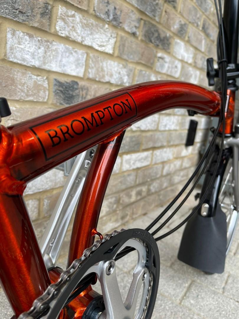 Brompton Flame Lacquer Superlight Titanium Customised 6 speed S6L ...