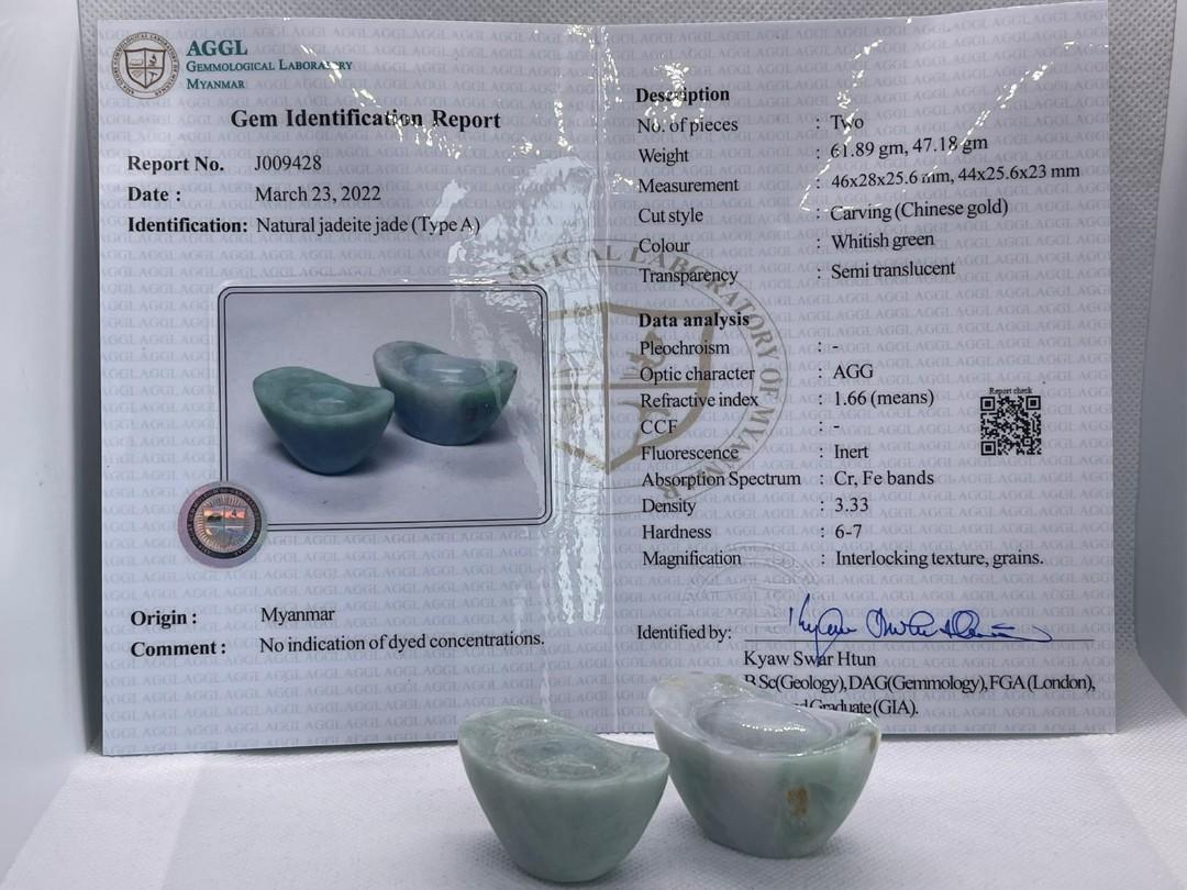Burmese Jadeite Grade A High Quality Jade Ingots, Women's Fashion ...