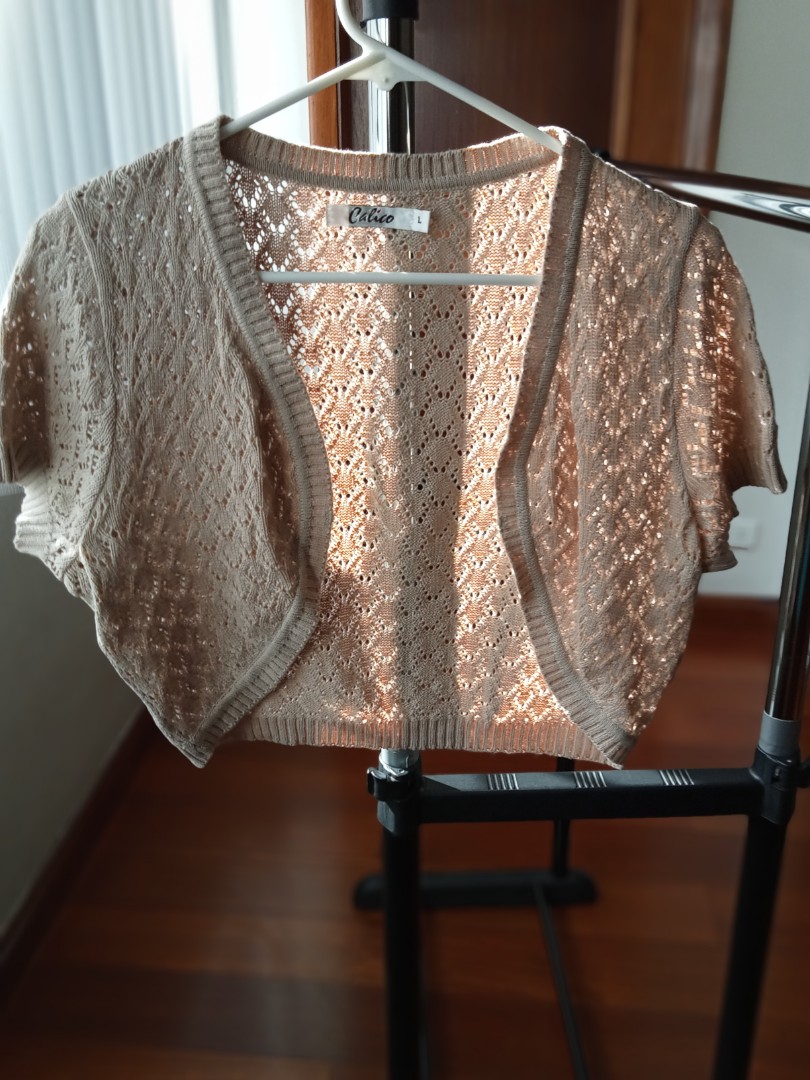 CALICO LARGE CROPPED BLAZER- CROCHET, Women's Fashion, Tops, Others ...